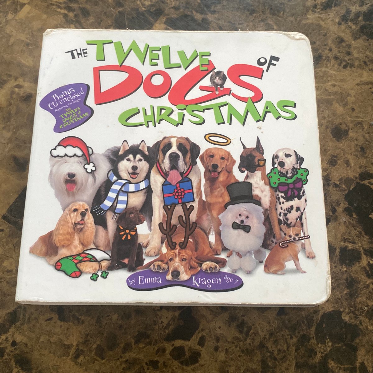 The Twelve Dogs of Christmas Board Book by Emma Kragen