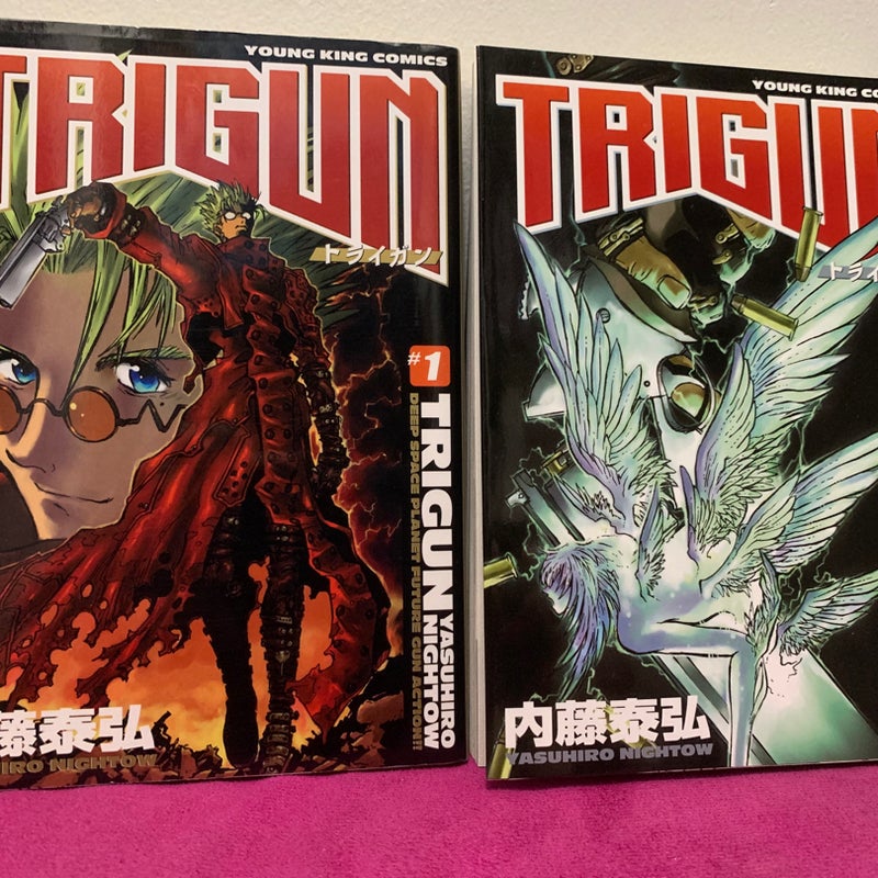 Trigun Volume 1 and 2: Deep Space Planet Future Gun Action!! Japanese ...