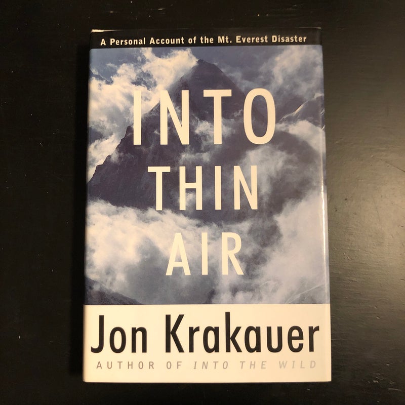 Into Thin Air by Jon Krakauer, Hardcover | Pangobooks
