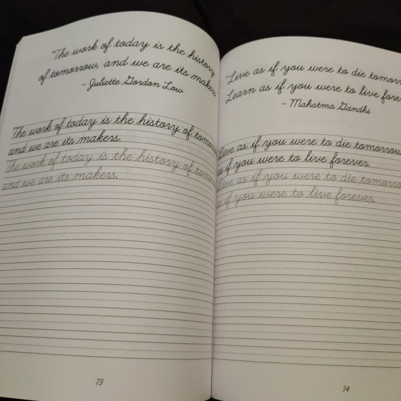 Cursive Handwriting Workbook for Adults by Leslie Mars, Paperback ...