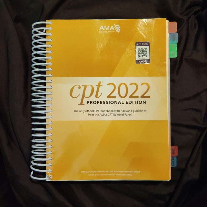 CPT Professional 2022 and CPT QuickRef App Bundle by American Medical ...