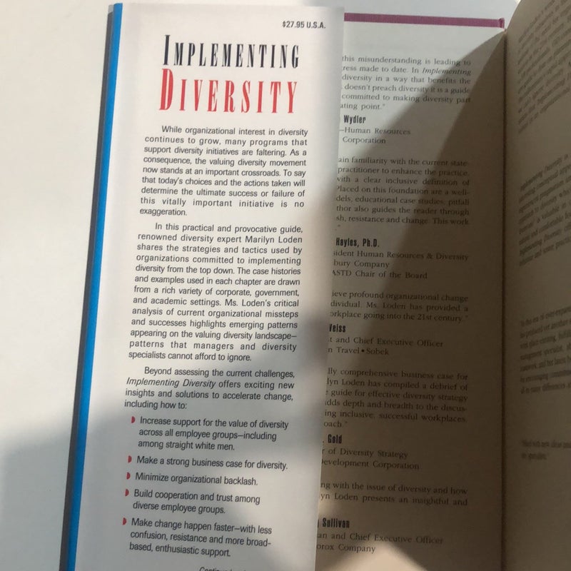 Implementing Diversity: Best Practices for Making Diversity Work in ...