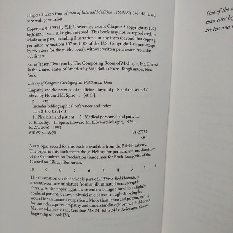 Empathy and the Practice of Medicine by Howard M. Spiro