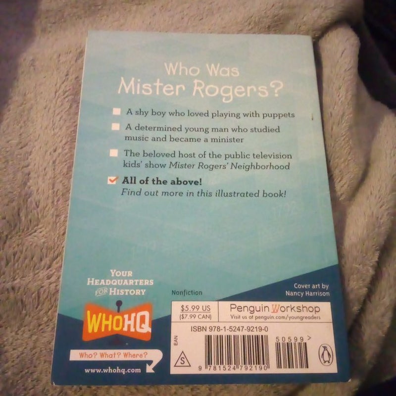 Who Was Mister Rogers? by Diane Bailey, Paperback | Pangobooks