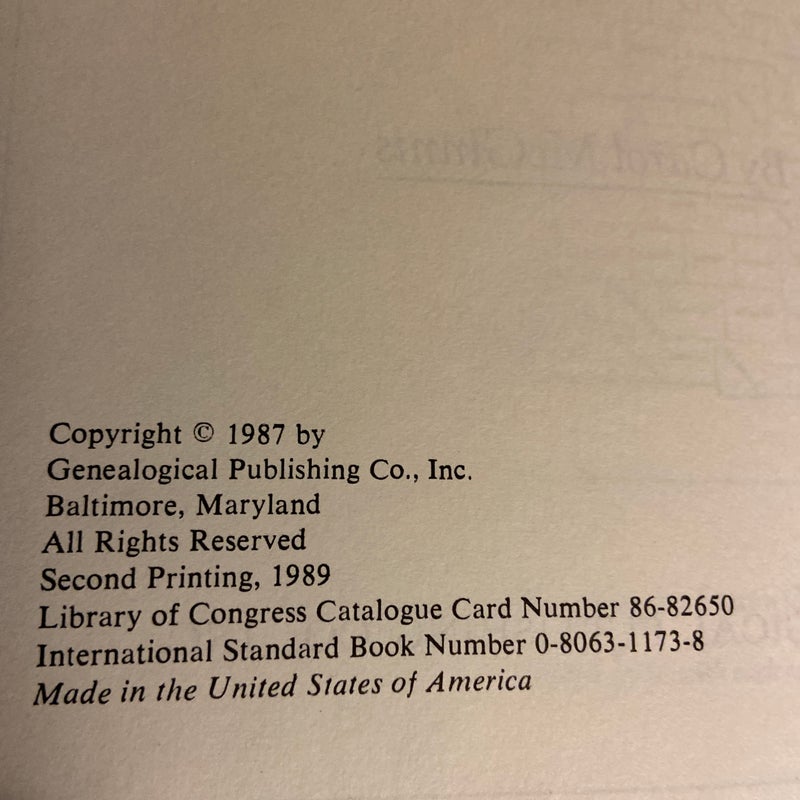 Michigan Genealogy, Sources and Resources by Carol McGinnis