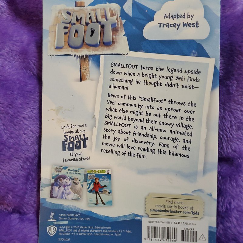 Smallfoot Movie Novelization by Tracey West