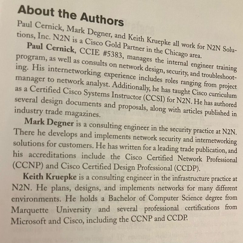 Cisco IP Routing Handbook by Paul Cernick, Mark Degner