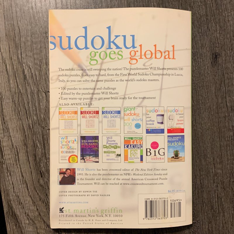 Will Shortz Presents the First World Sudoku Championship by Will Shortz ...