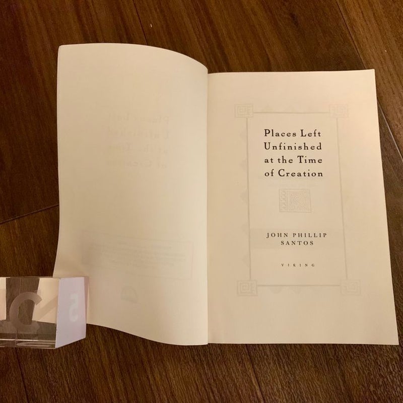 Places Left Unfinished at the Time of Creation