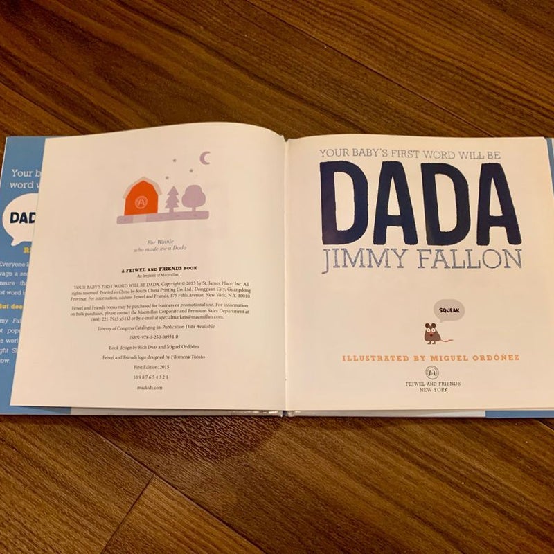 SIGNED—Your Baby's First Word Will Be DADA by Jimmy Fallon; Miguel ...