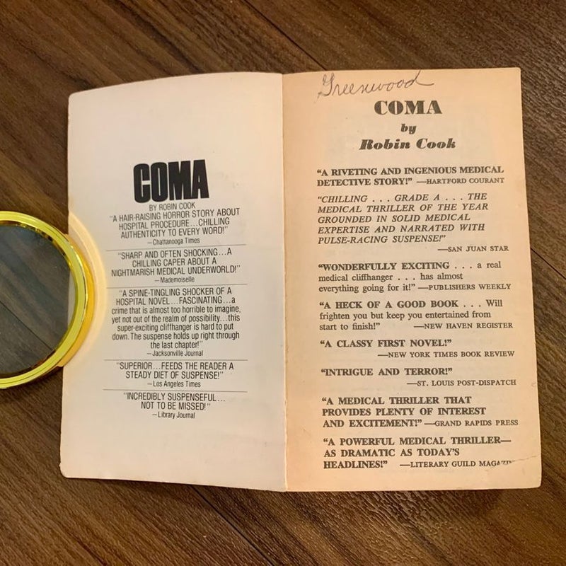 Coma by Robin Cook