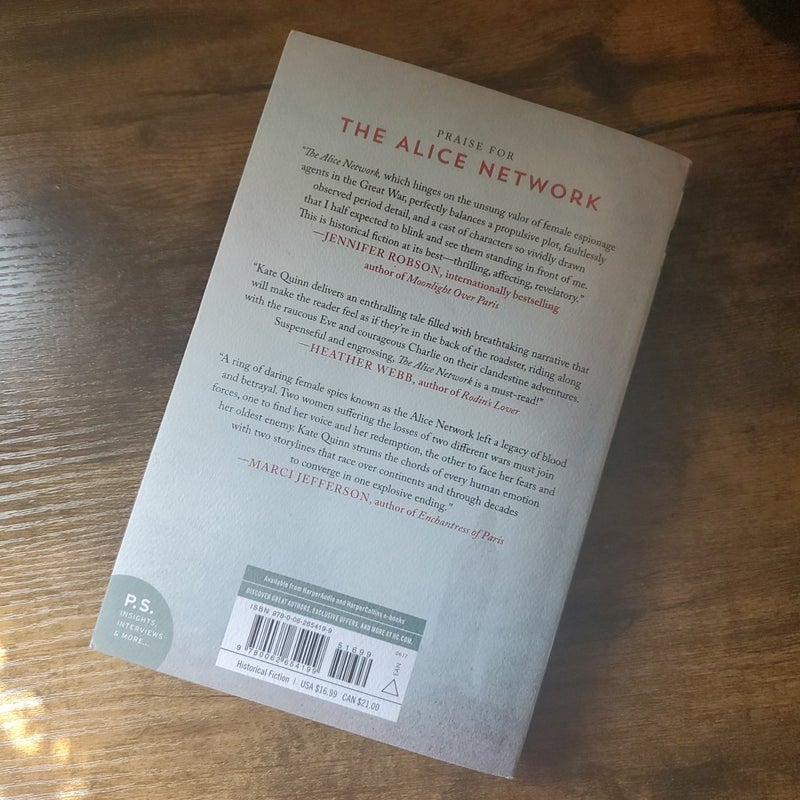 The Alice Network by Kate Quinn, Paperback | Pangobooks