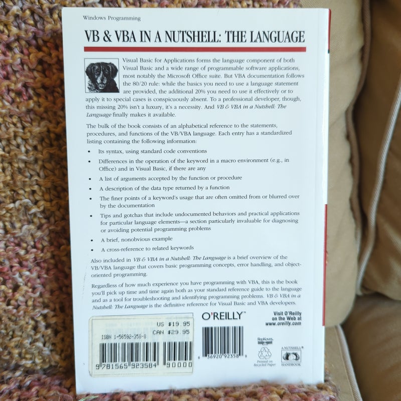 VB and VBA in a Nutshell: the Language by Paul Lomax