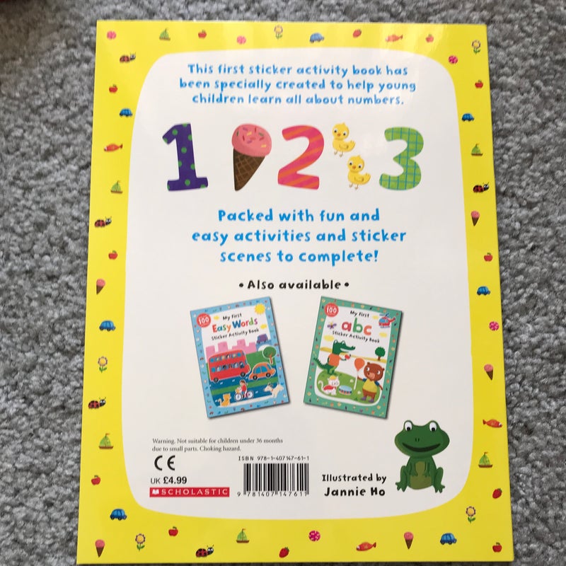 My First 1 2 3 Sticker Activity Book by Jannie Ho