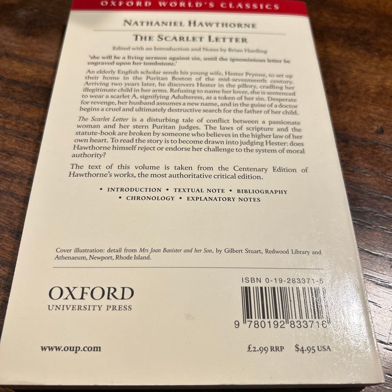 The Scarlet Letter by Nathaniel Hawthorne