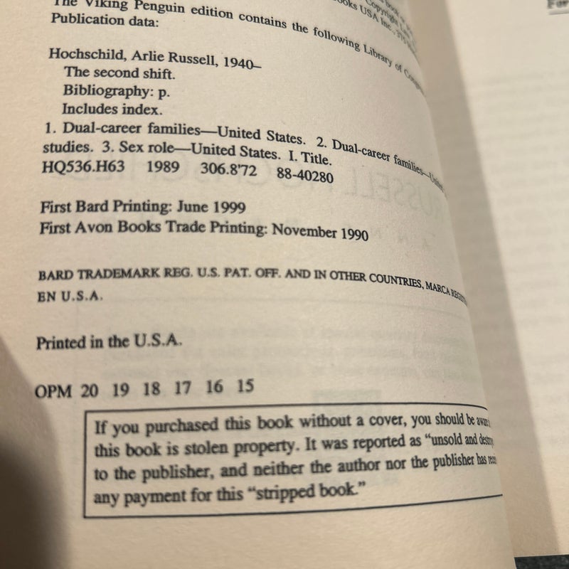 The Second Shift by Arlie Russell Hochschild, Paperback | Pangobooks