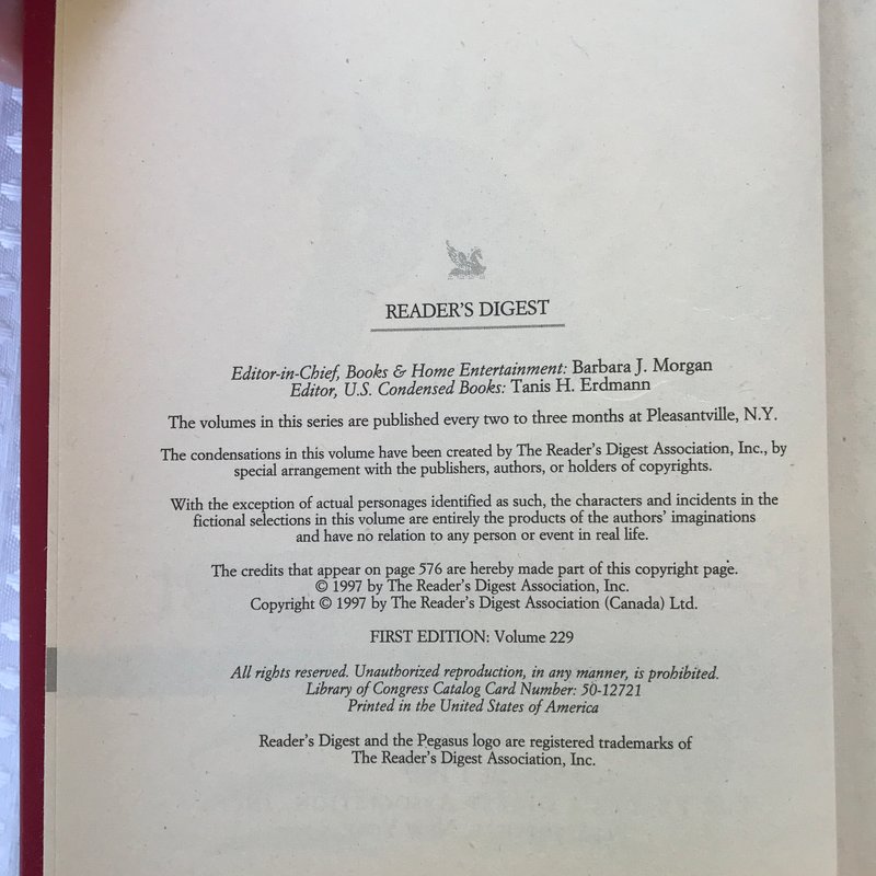 Reader’s Digest Condensed Books Volume 1 1997 by John Grisham, Michael ...