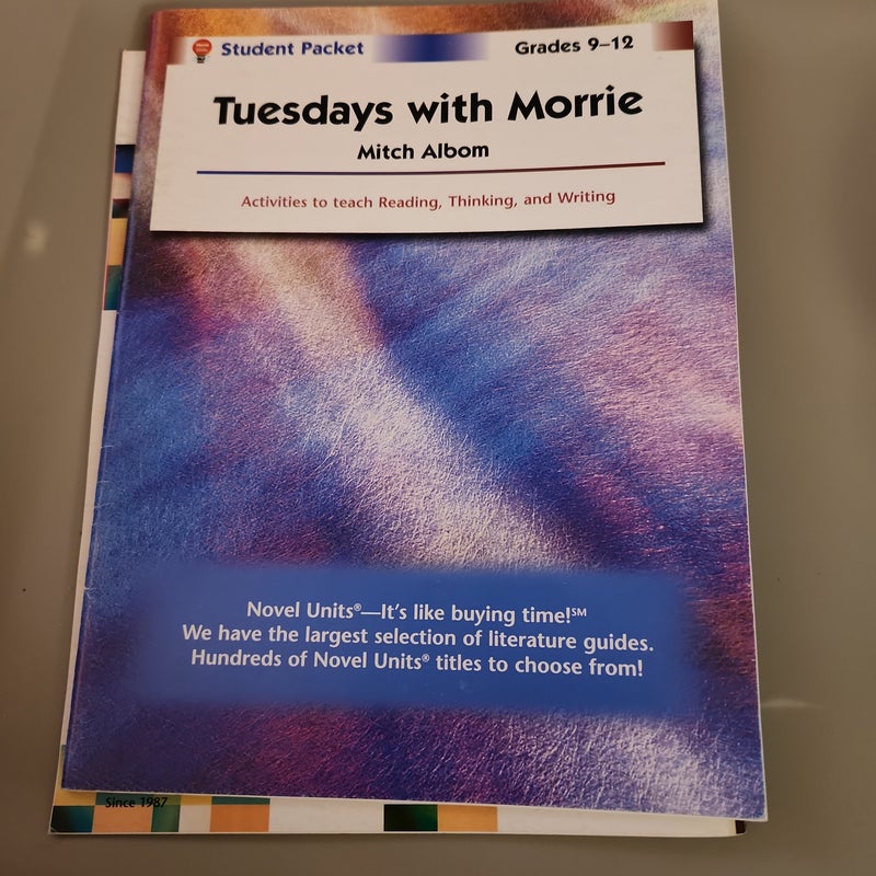 Tuesdays with Morrie Novel Units Teacher Guide by Novel Units ...