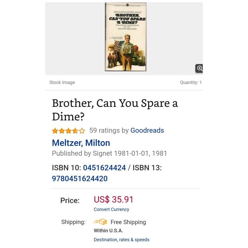 Brother, Can You Spare a Dime? by Milton Meltzer, Paperback | Pangobooks