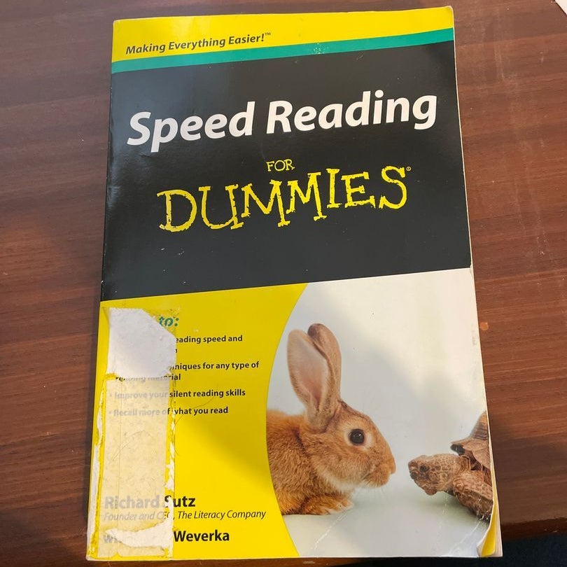 Speed Reading for Dummies by Richard Sutz, Peter Weverka