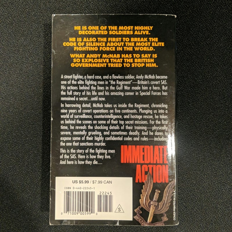 Immediate Action by Andy McNab, Paperback | Pangobooks