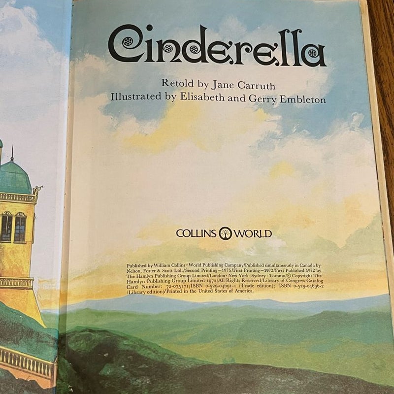 Cinderella (1972) retold by Jane Carruth and illustrated by Elisabeth ...