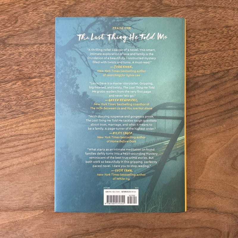 The Last Thing He Told Me by Laura Dave, Hardcover | Pangobooks