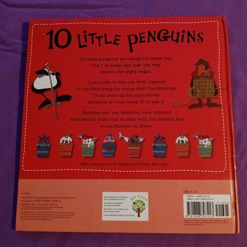 10 Little Penguins by Kate Toms, Hardcover | Pangobooks