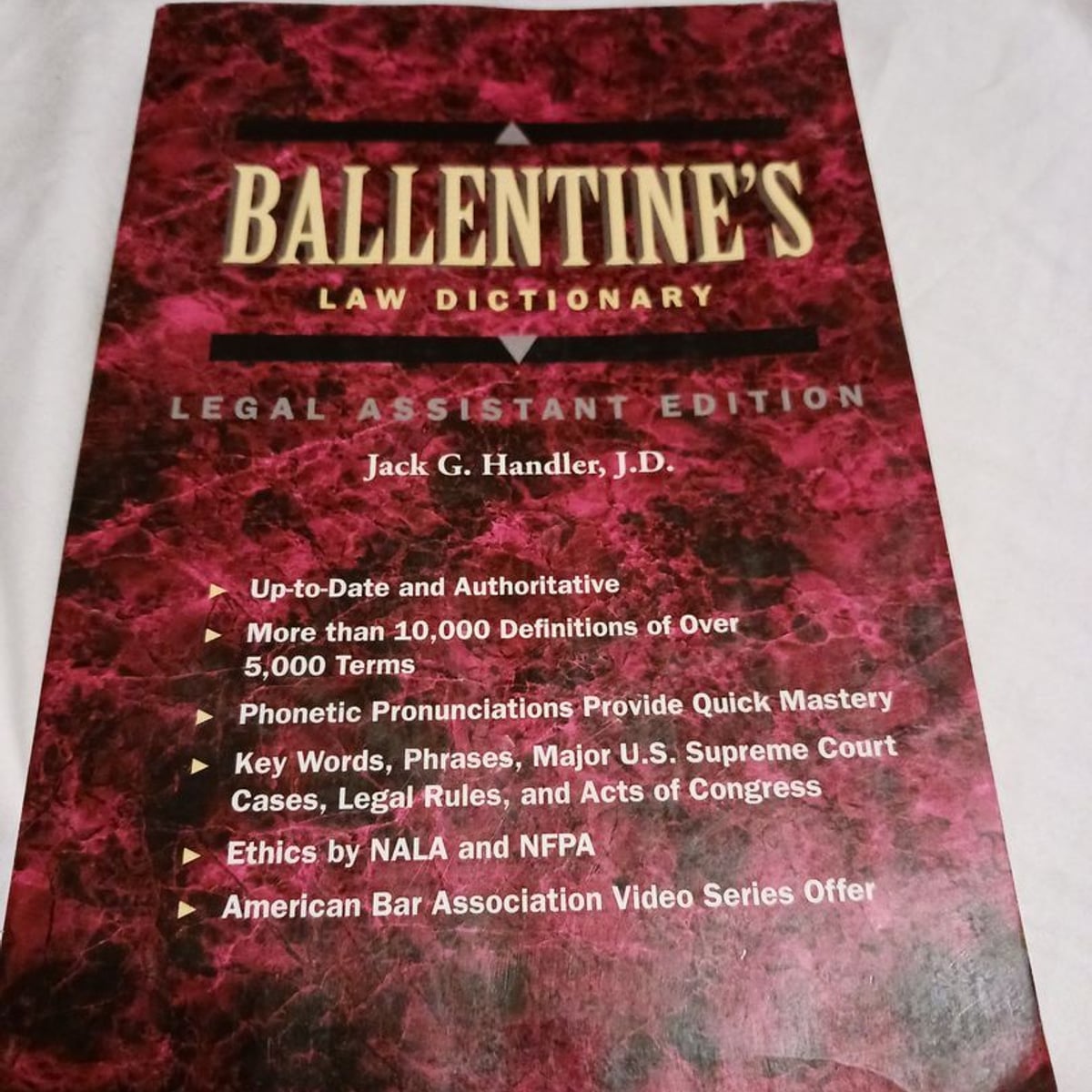 Ballentine's Law Dictionary by Jack G. Handler, Paperback | Pangobooks