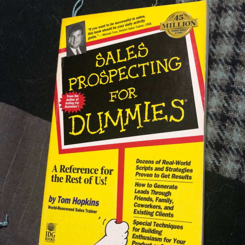 Sales Prospecting for Dummies by Tom Hopkins, Paperback | Pangobooks