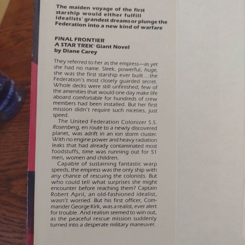 Star Trek Final Frontier by Diane Carey, Hardcover | Pangobooks