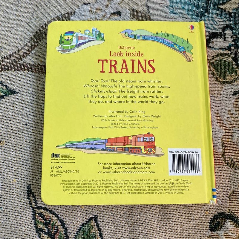 Look Inside Trains by Alex Frith, Hardcover | Pangobooks