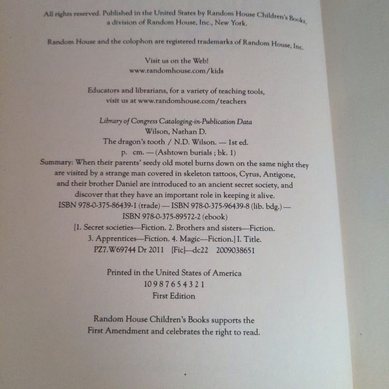 The Dragon's Tooth (Ashtown Burials #1)