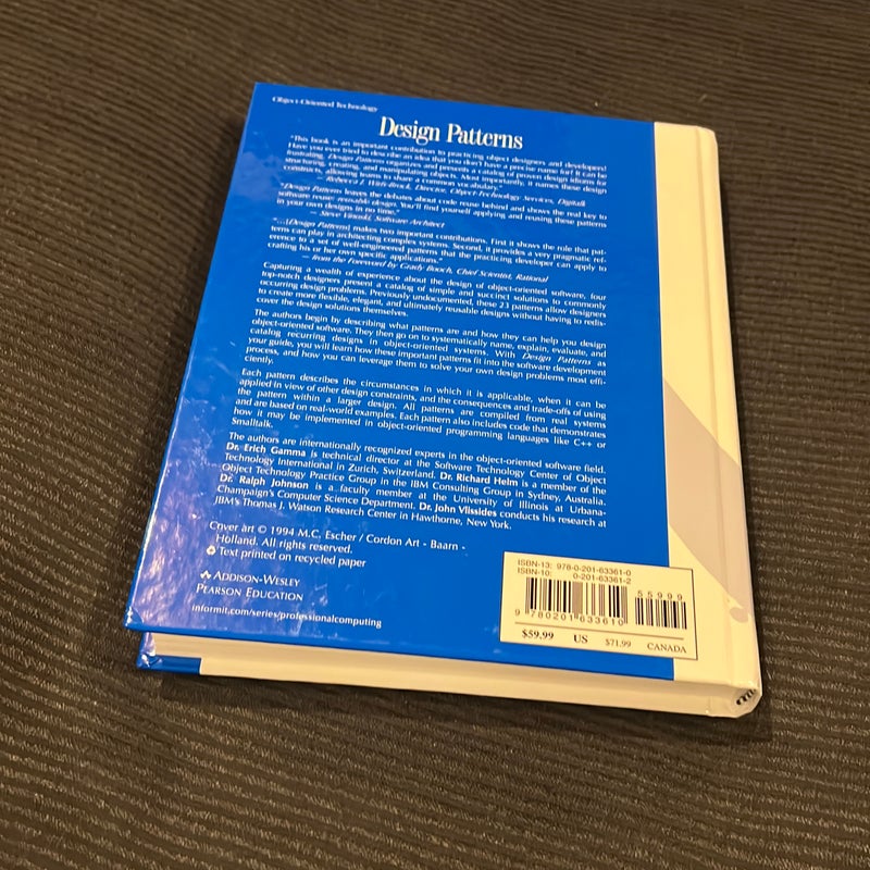 Design Patterns by Erich Gamma, Richard Helm, Ralph Johnson, John Vlissides
