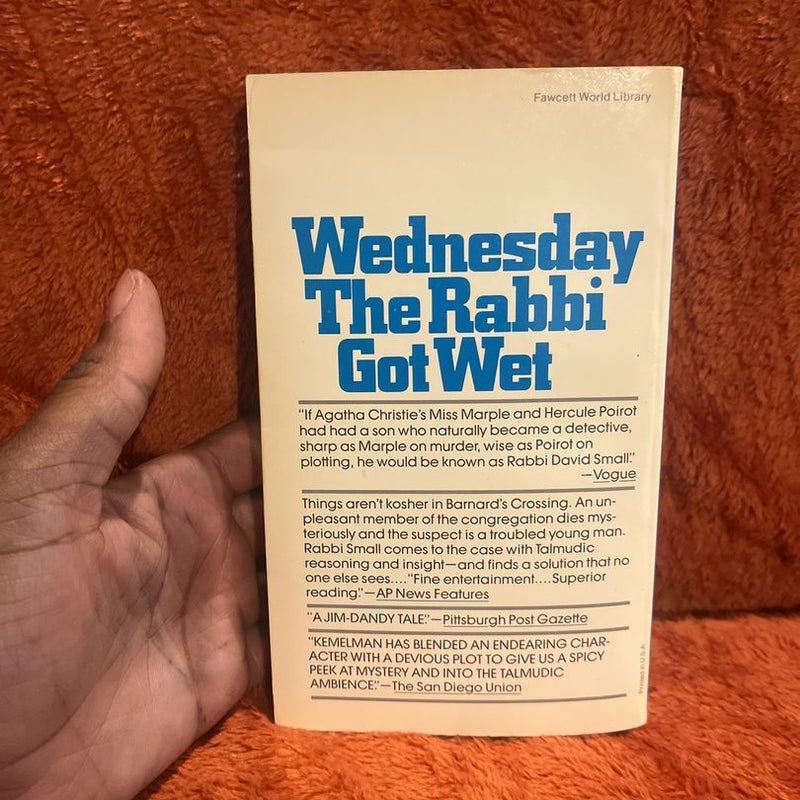 Wednesday the Rabbi Got Wet by Harry Kemelman, Paperback | Pangobooks