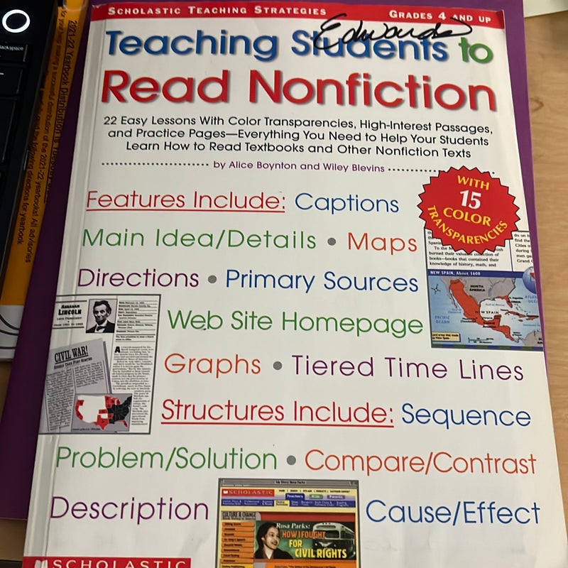 Teaching Students to Read Nonfiction by Alice Boynton, Wiley Blevins