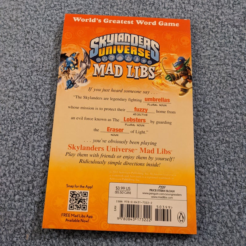 Skylanders Universe Mad Libs