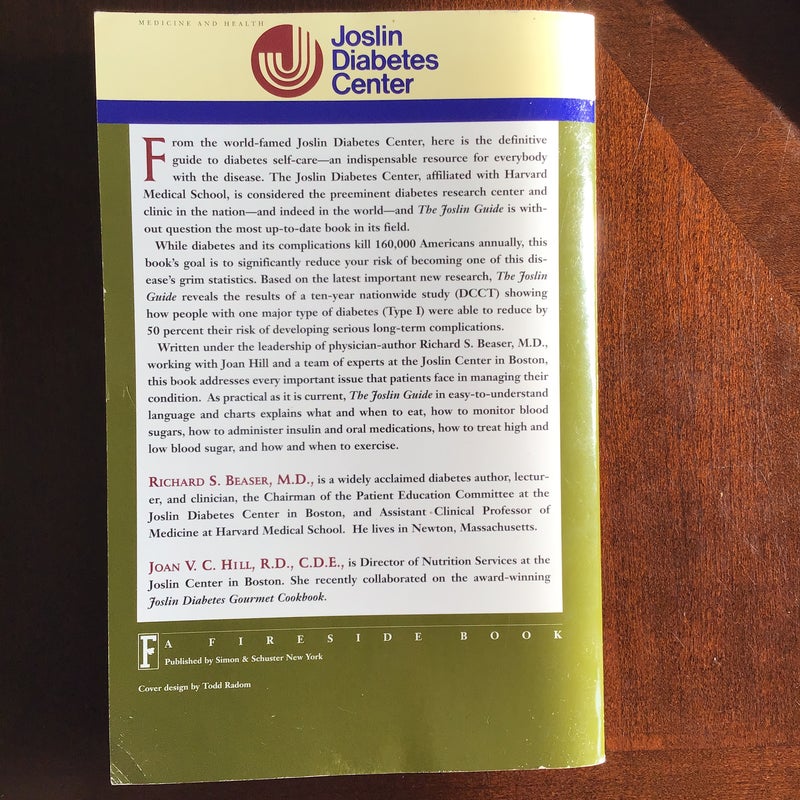 The Joslin Guide to Diabetes by Richard S. Beaser, Donna Richardson ...