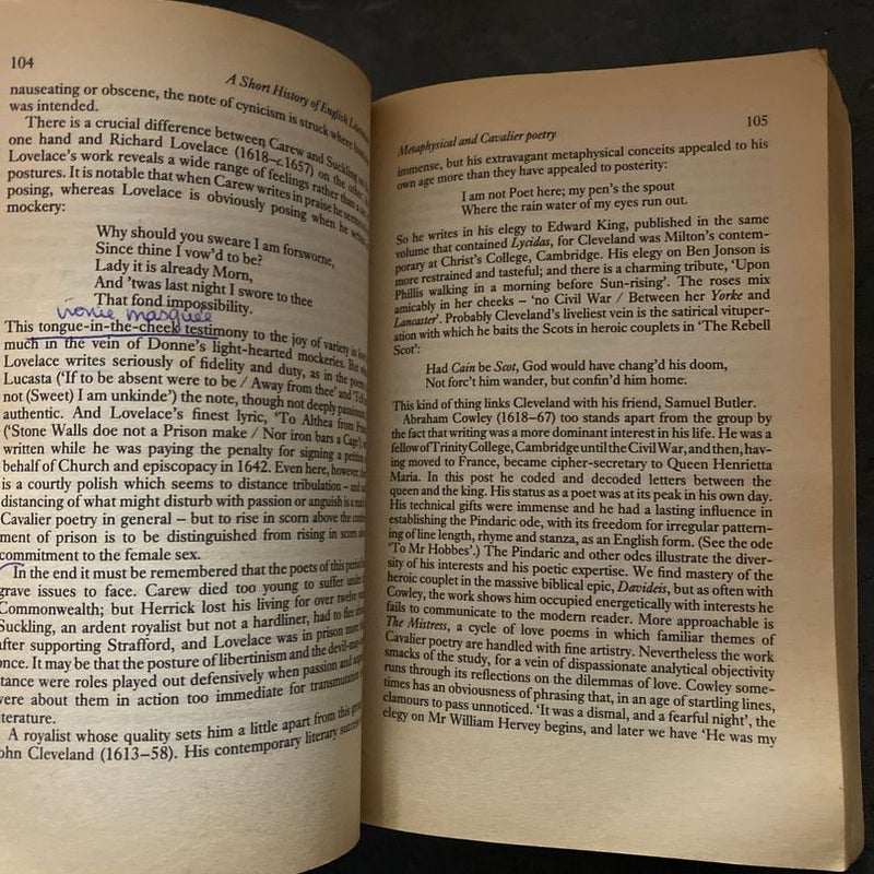 A Short History of English Literature by Harry Blamires