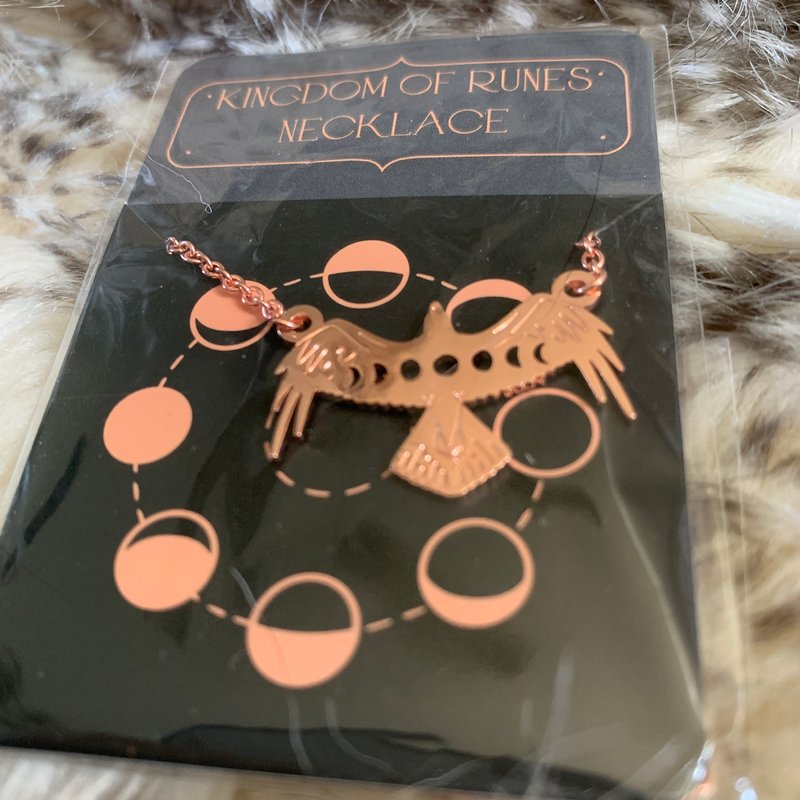 Bookish box Kingdom of Runes necklace by Audrey Grey, Paperback ...