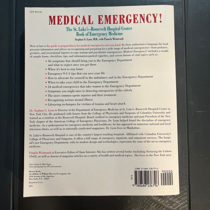 Emergency by Pamela Weintraub, Stephan G. Lynn
