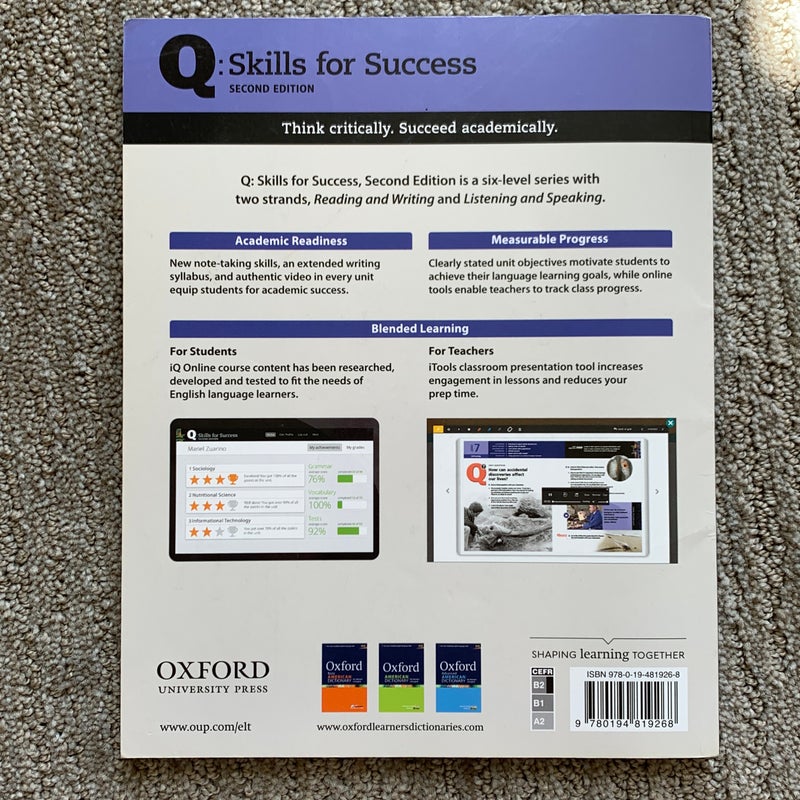 Q: Skills for Success Reading and Writing 2E Level 4 Student Book by ...