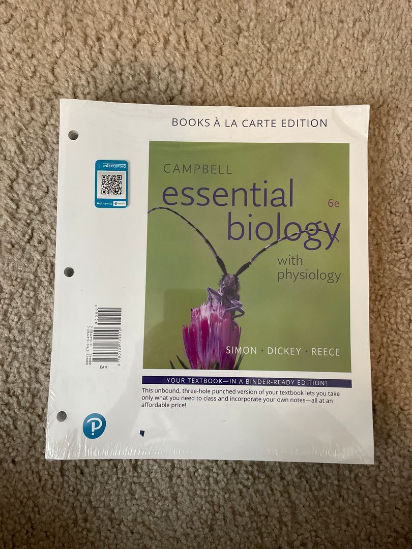 Campbell Essential Biology with Physiology, Books a la Carte Edition by ...