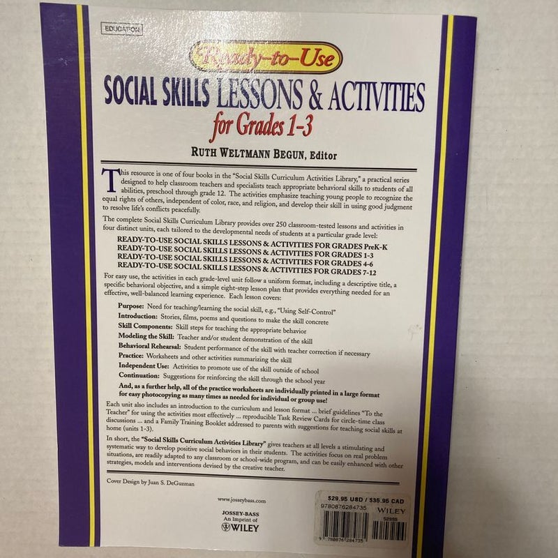 Ready-To-Use Social Skills Lessons and Activities for Grades 1-3 by ... Ready-To-Use Social Skills Lessons and Activities for Grades 1-3 by ...