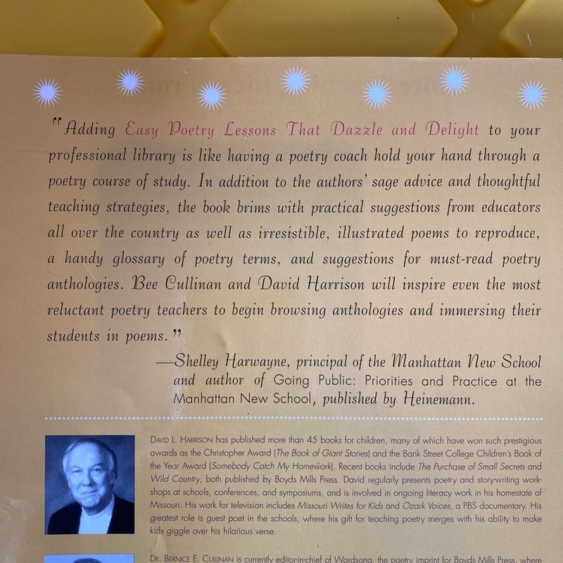 Easy Poetry Lessons That Dazzle and Delight by Bernice E. Cullinan ...