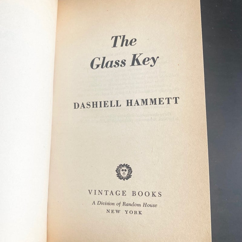 The Glass Key by Dashiell Hammett