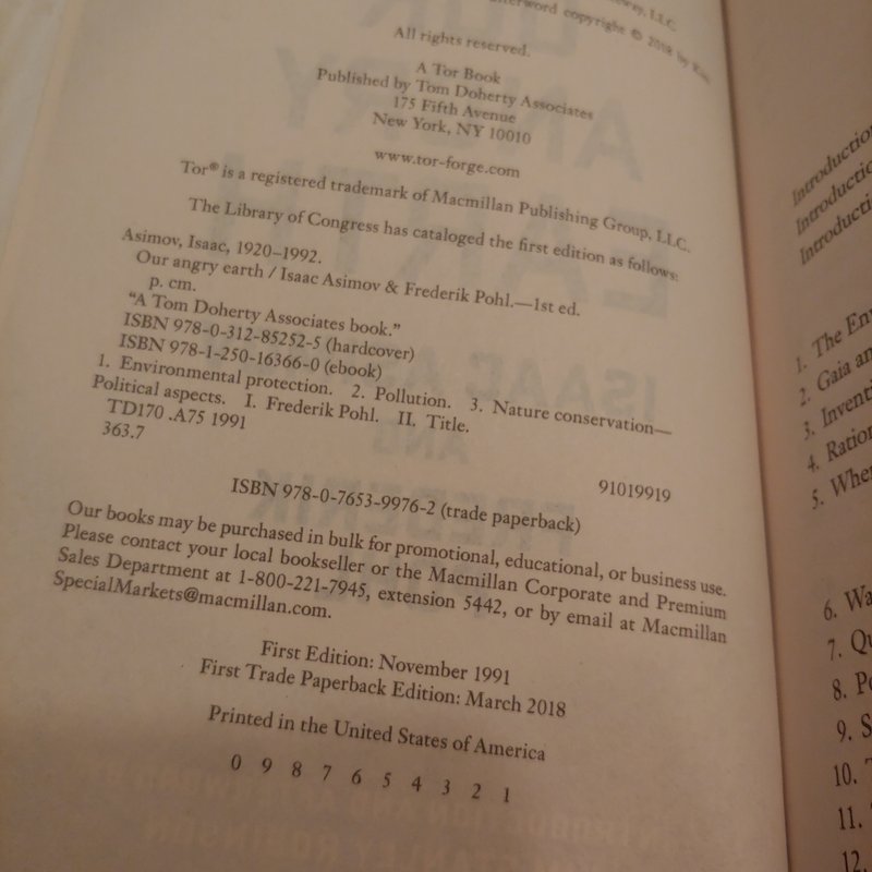 Our Angry Earth by Isaac Asimov, Frederik Pohl