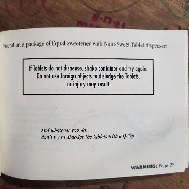 The Warning Label Book by Tim Nyberg, Paperback | Pangobooks