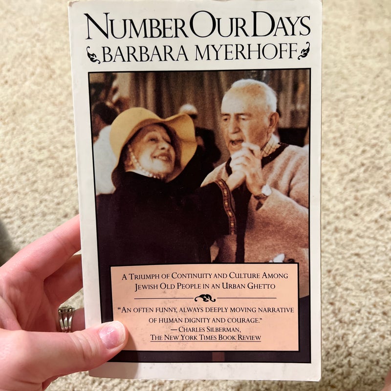 Number Our Days by Barbara Myerhoff, Paperback | Pangobooks