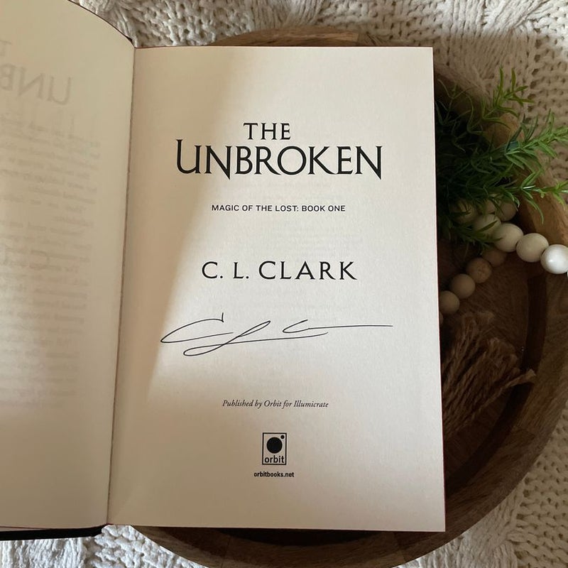 The Unbroken *SIGNED* *ILLUMICRATE* by C.L. Clark , Hardcover | Pangobooks